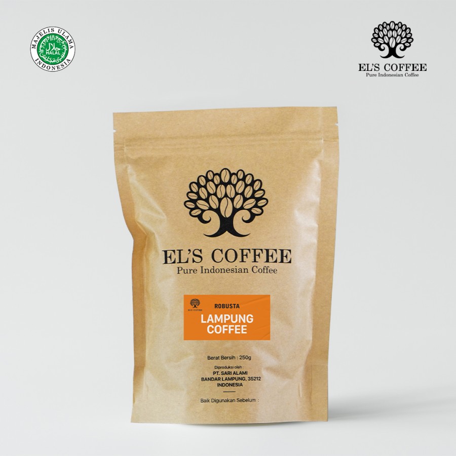 Roasted Beans Robusta Lampung EL'S COFFEE - Halal | Inaexport