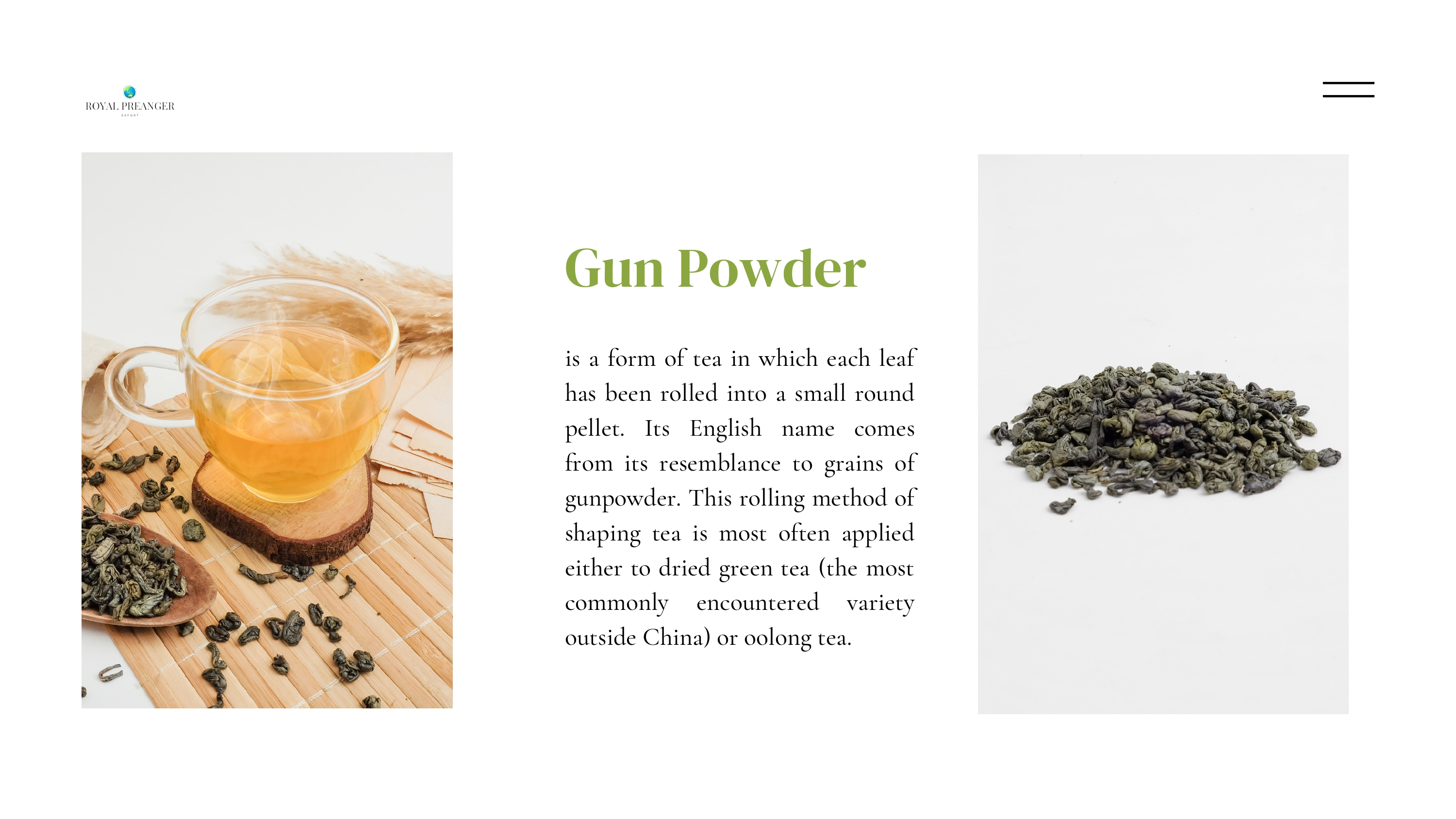 Green Tea - Gun Powder | Inaexport