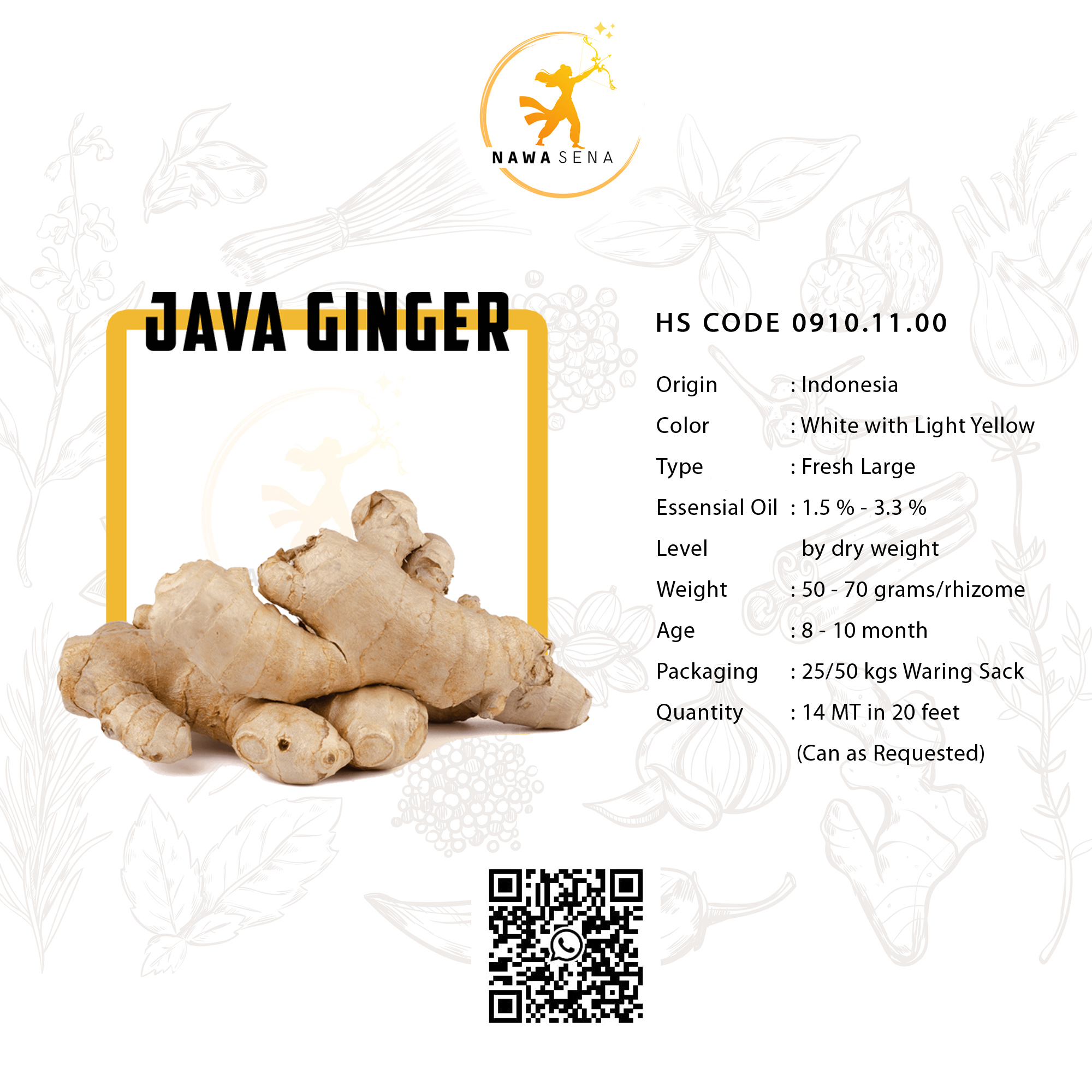 Java Ginger (Jahe Emprit) | Inaexport