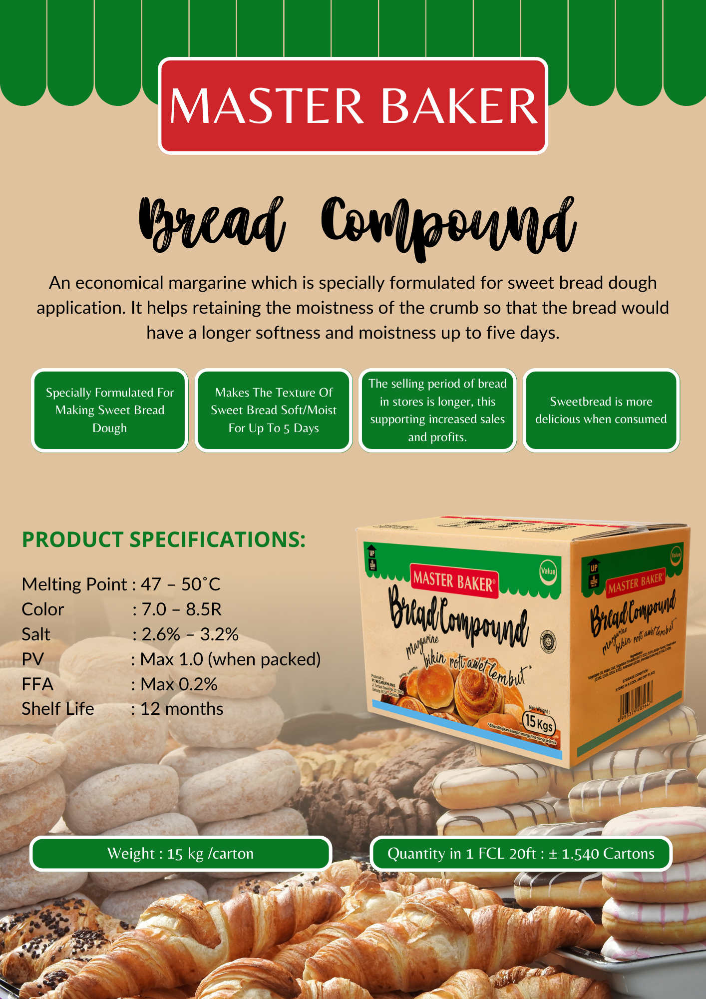 MASTER BAKER - BREAD COMPOUND | Inaexport