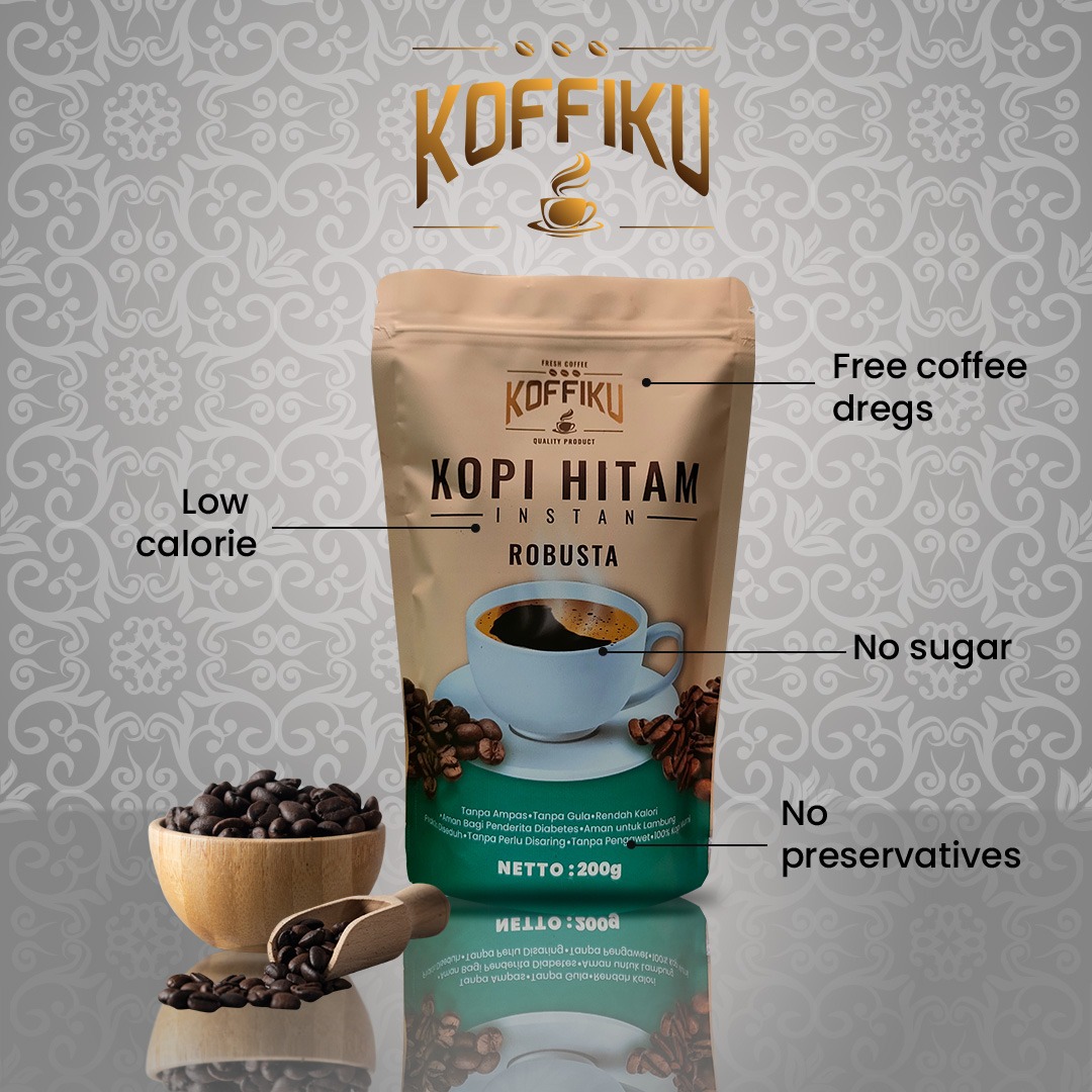 KOFFIKU Spray Dried Instant Coffee/Coffee without dregs 100% Robusta ...