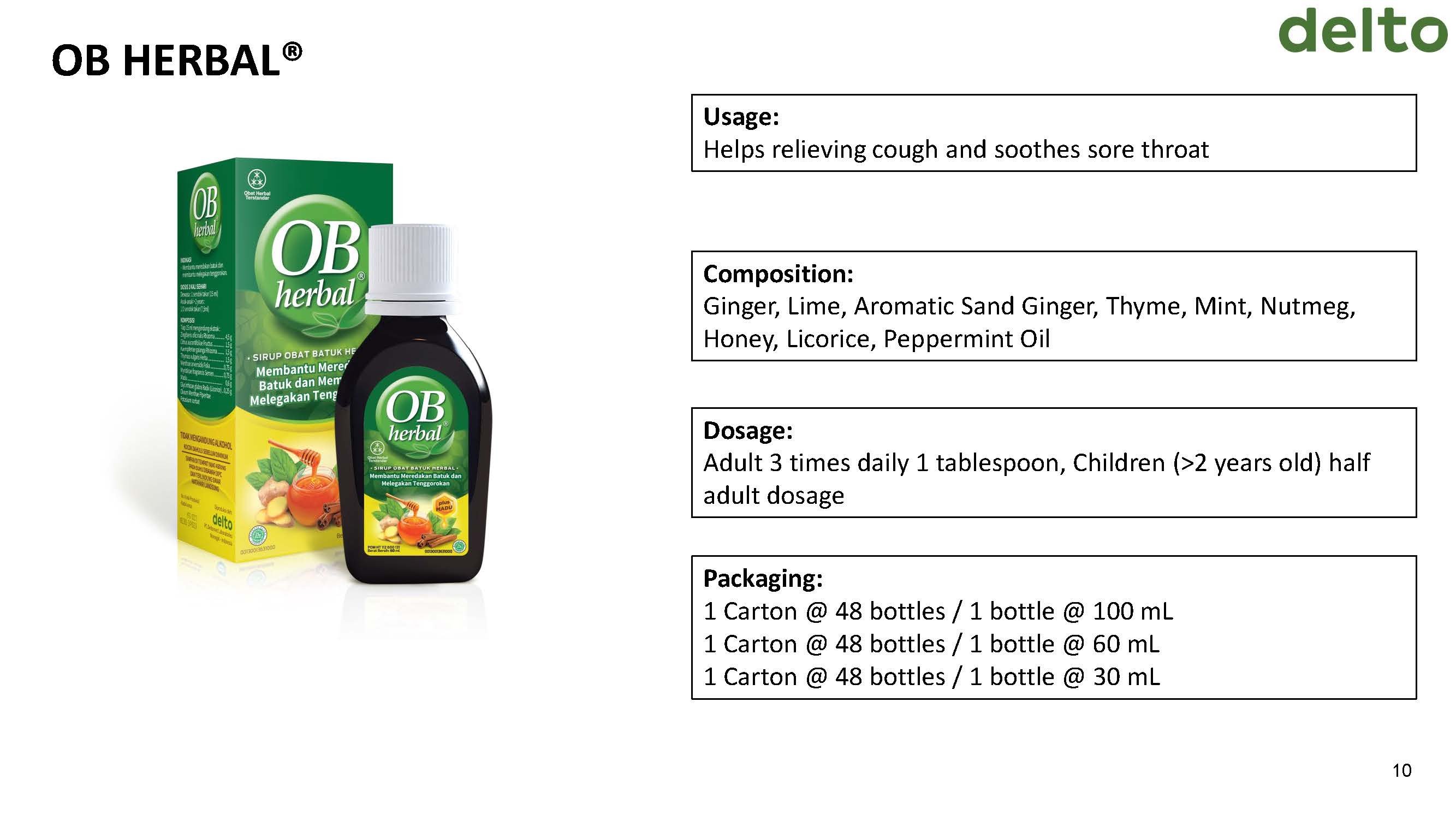OB Herbal Syrup | Inaexport