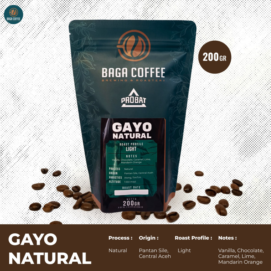 Kopi Baga Coffee Gayo Natural Whole Bean | Inaexport