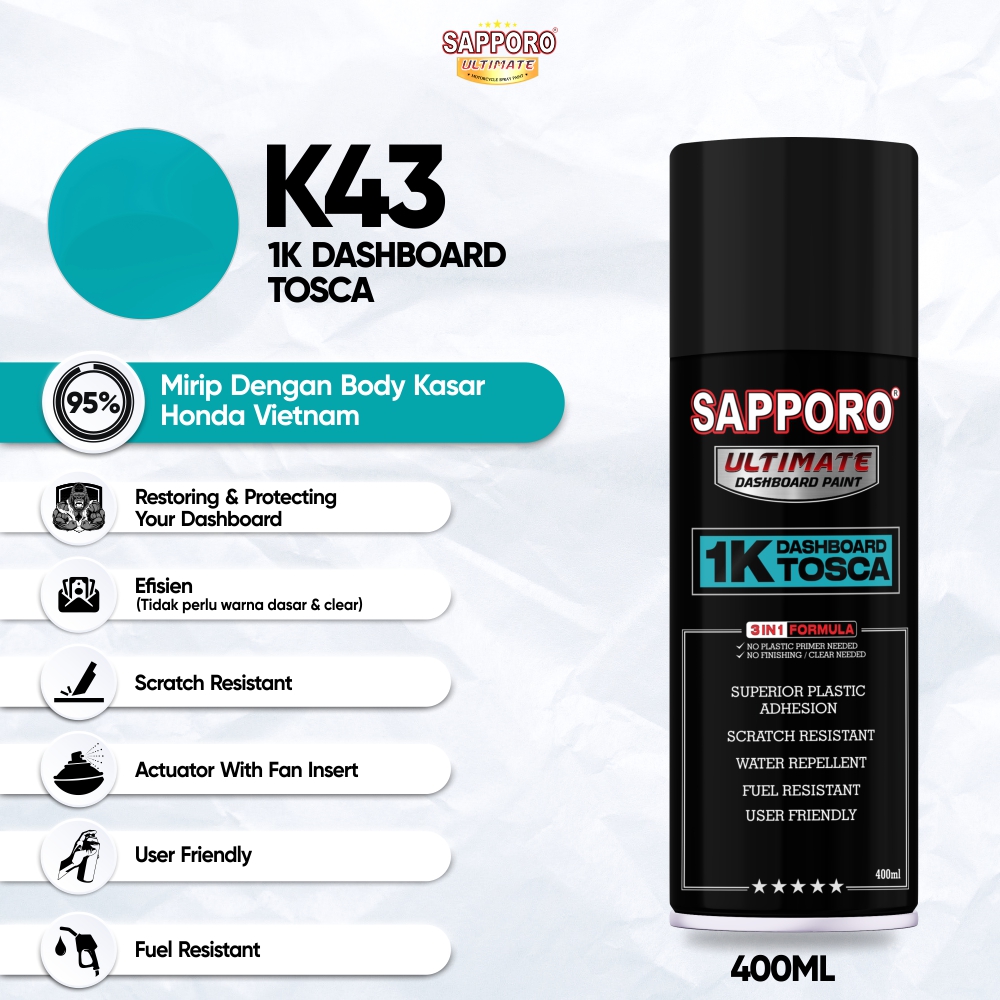 K43 1K Dashboard Tosca Ultimate High Quality Aerosol Paint for ...