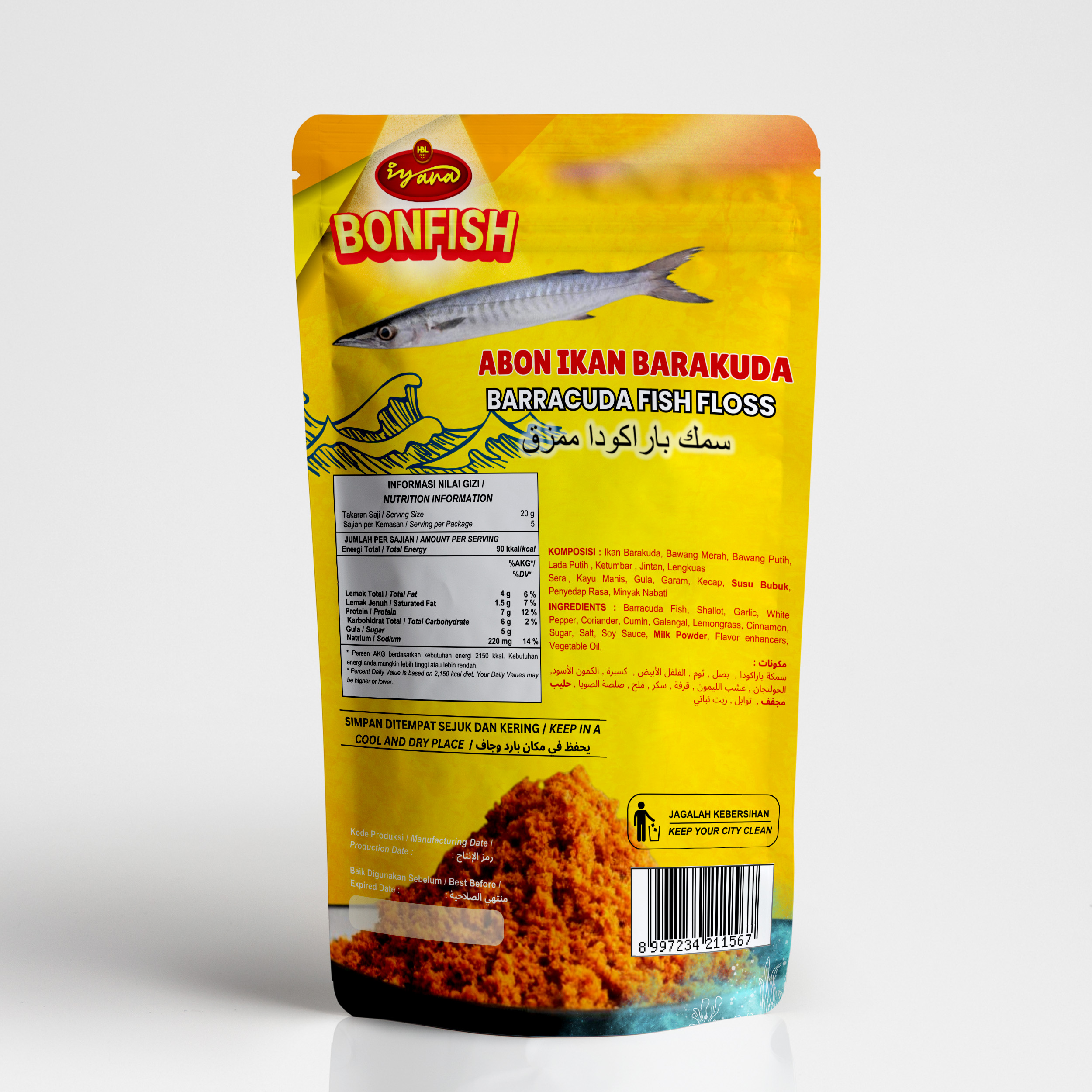 BONFISH BARRACUDA FISH FLOSS | Inaexport