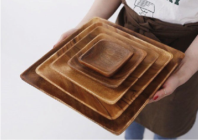 Wooden Square Plate Set | Inaexport