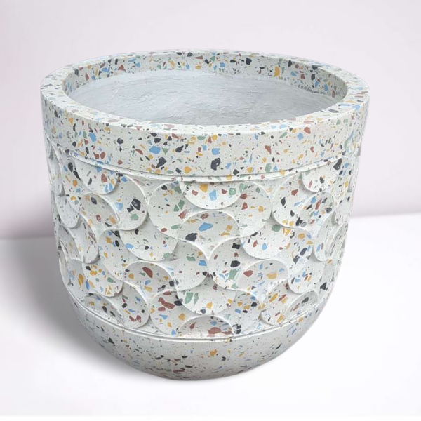 Round terrazzo pot | Inaexport
